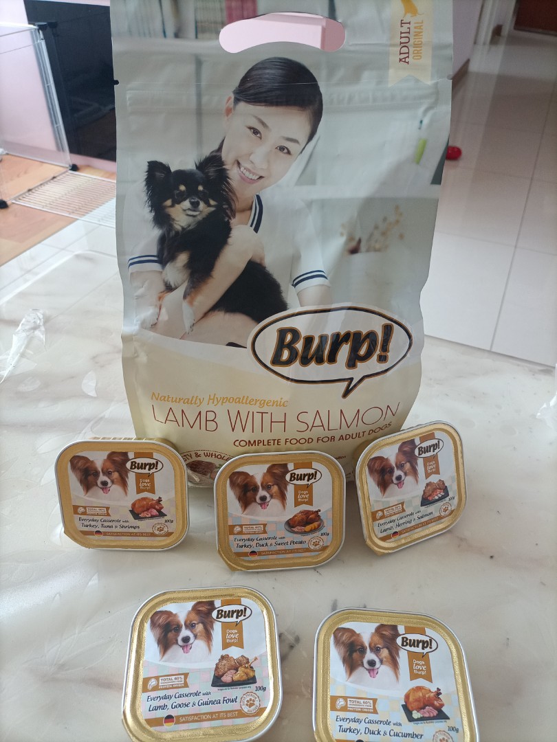 Burp adult dry @& wet food, Pet Supplies, Pet Food on Carousell