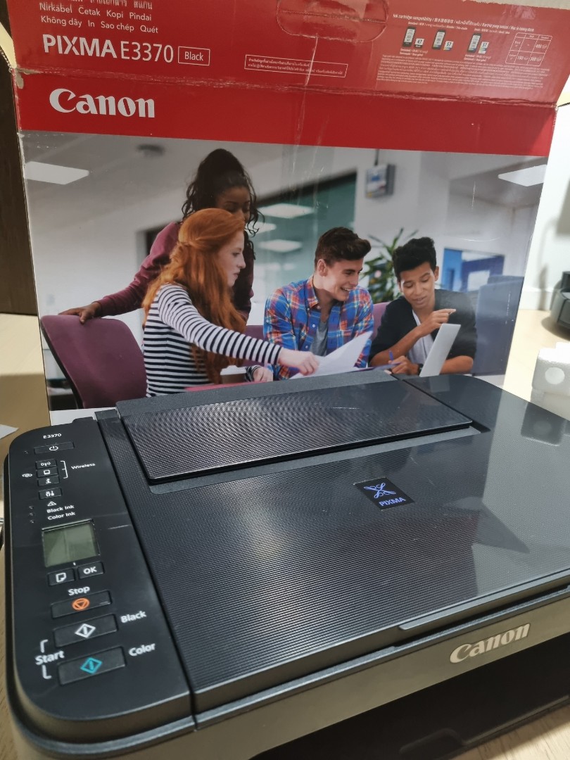 Canon Pixma E3370 Black, Computers & Tech, Printers, Scanners & Copiers ...