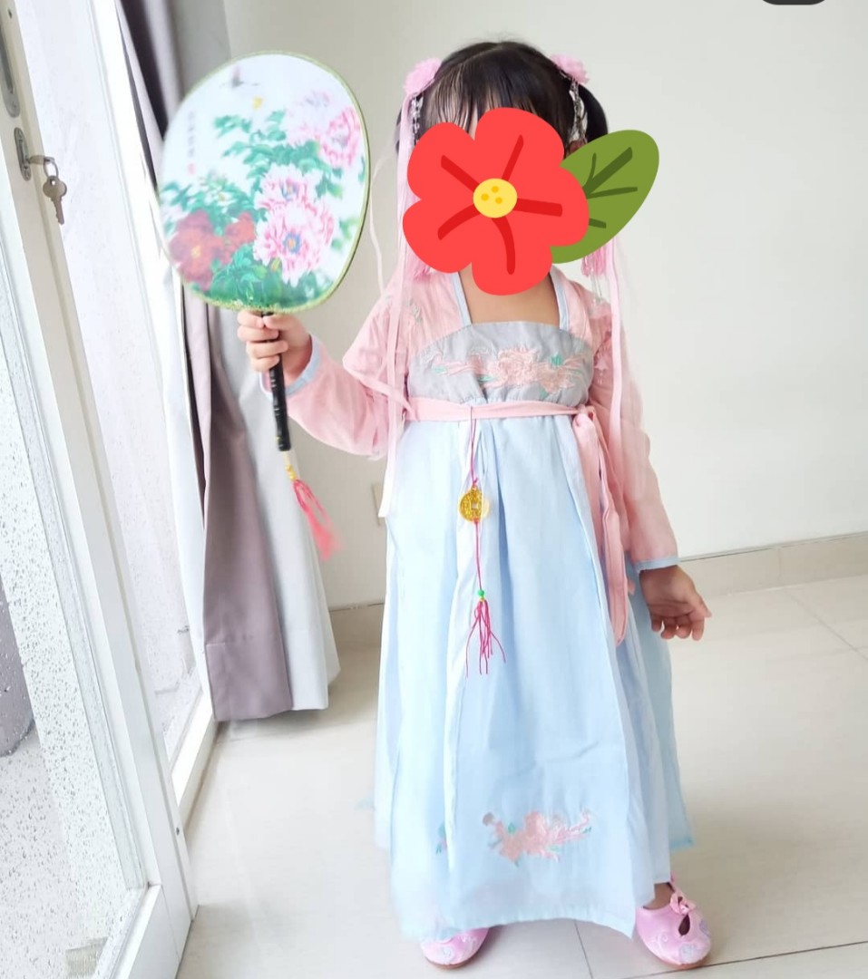 Chinese hanfu girl baby blue, Bayi & Anak, Baju Anak Perempuan, 1 ...