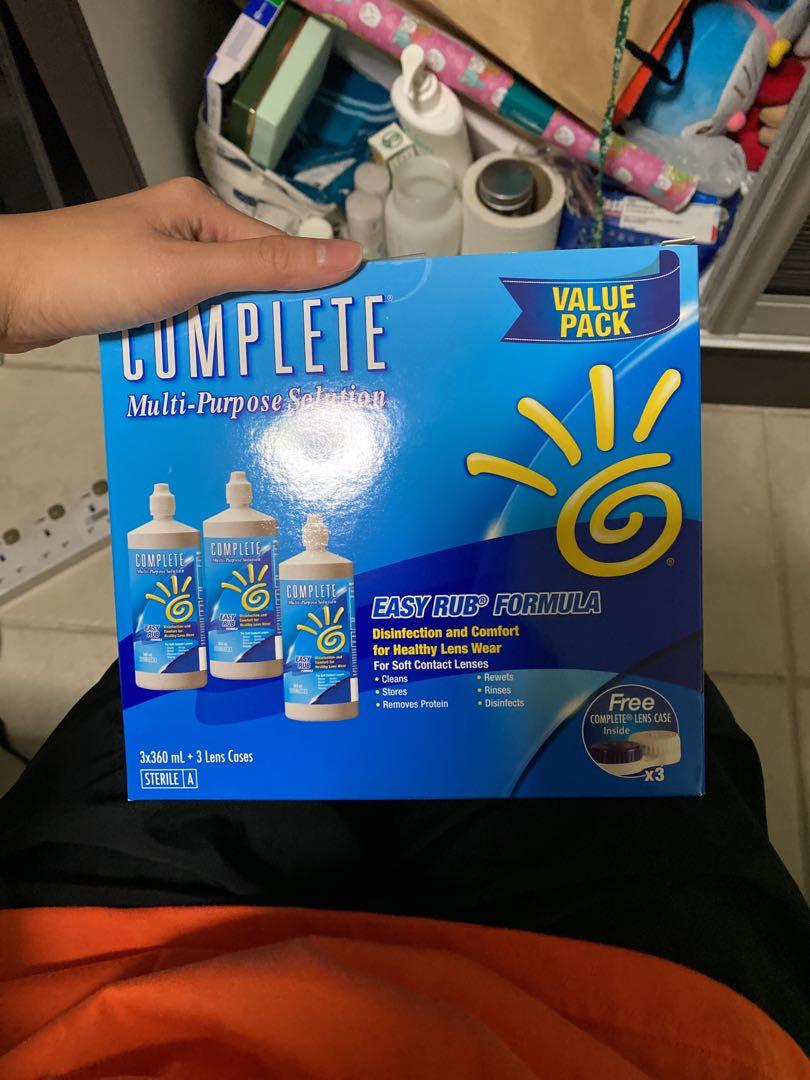 Complete contact lens solution, Beauty & Personal Care, Vision Care on ...