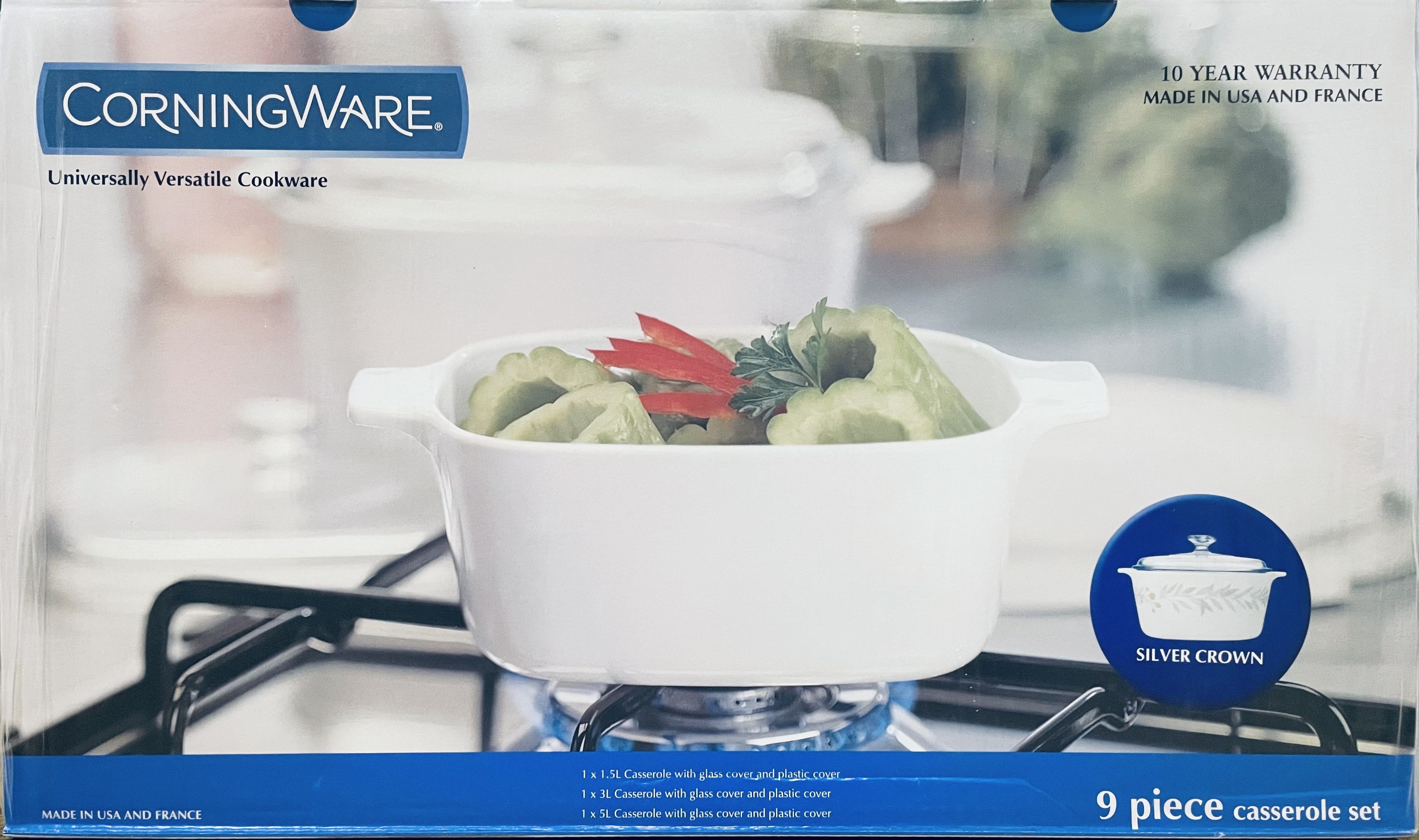 CorningWare 9 piece Classics Casserole Set, Furniture & Home Living ...
