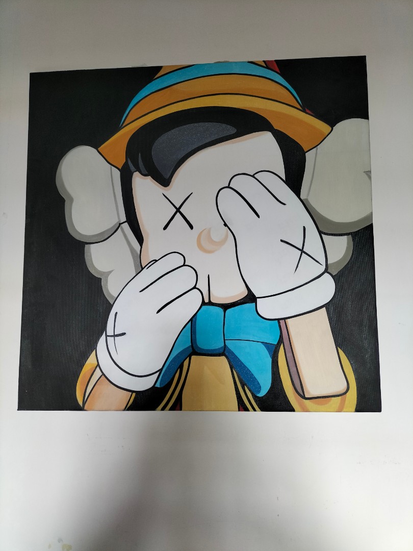 Kaws Oil Painting Picture Frame, Hobbies & Toys, Stationery & Craft ...