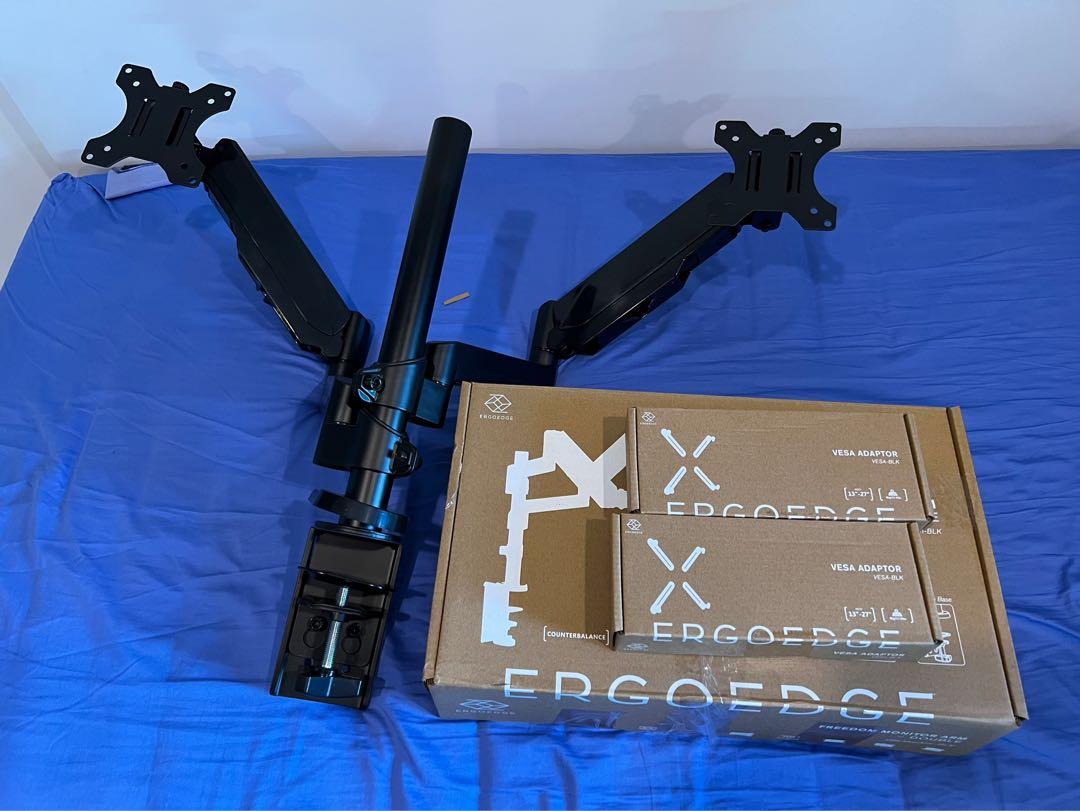 Dual monitor arm + vesa adaptor Everdesk Ergoedge, Computers & Tech ...