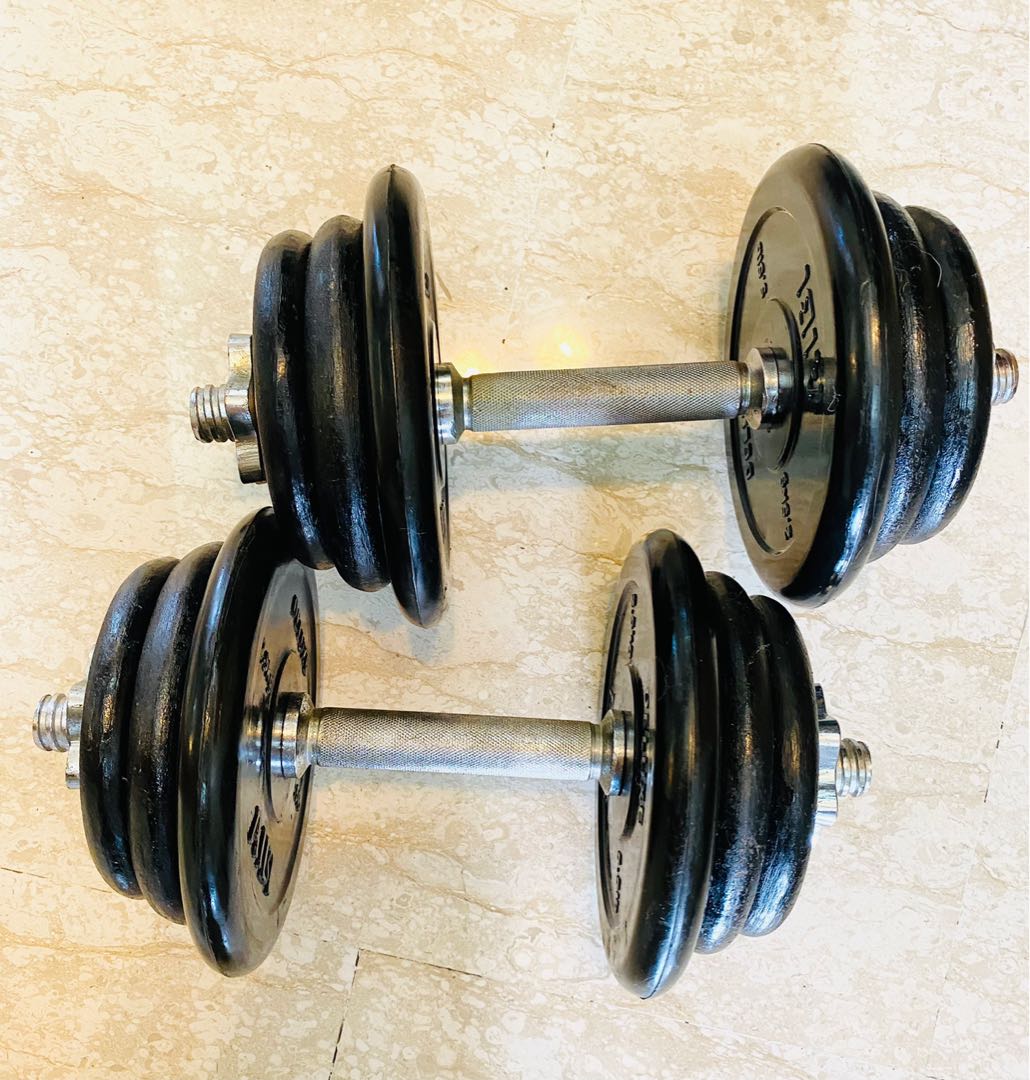 14 kg Dumbbell Pair ( total 28kg pair ) Dumbbell Barbell Weight Plate ...
