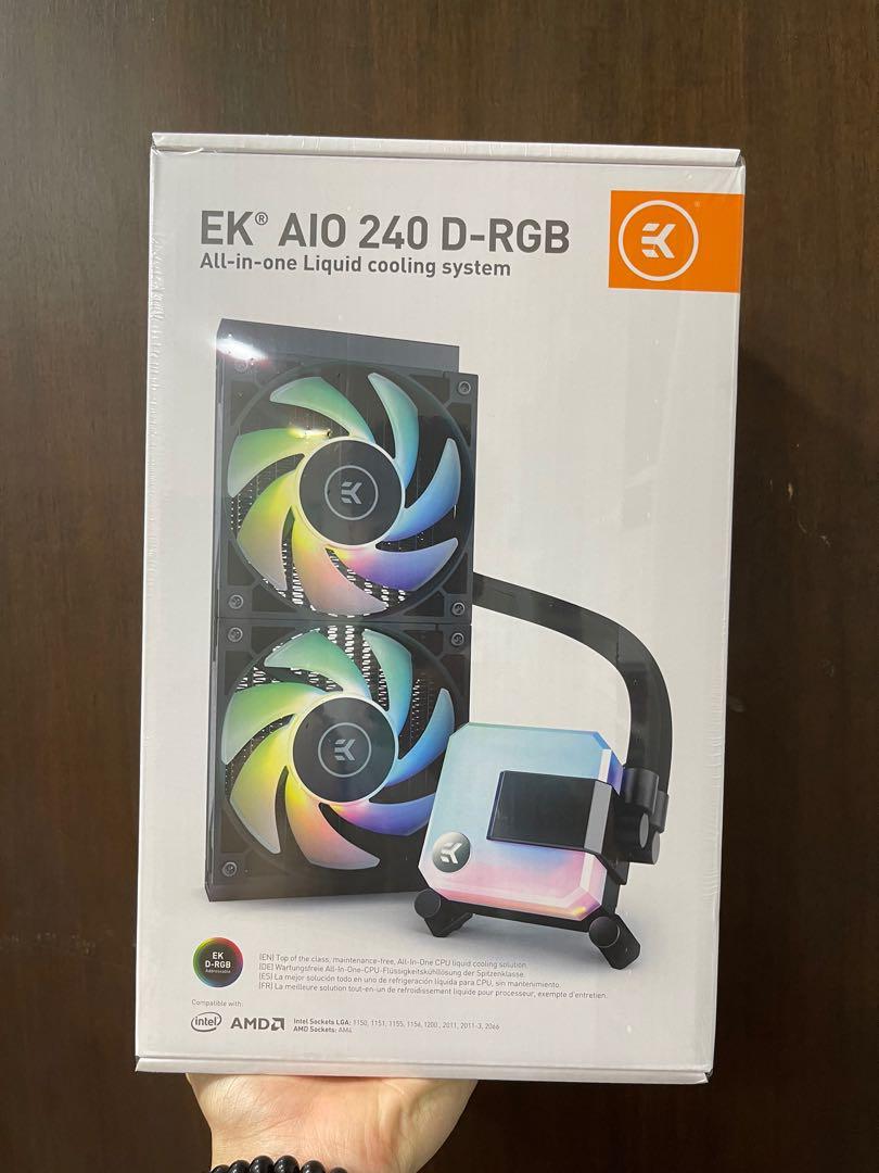 EK AIO 240 D-RGB Liquid Cooling/Cooler system, Computers & Tech, Parts ...