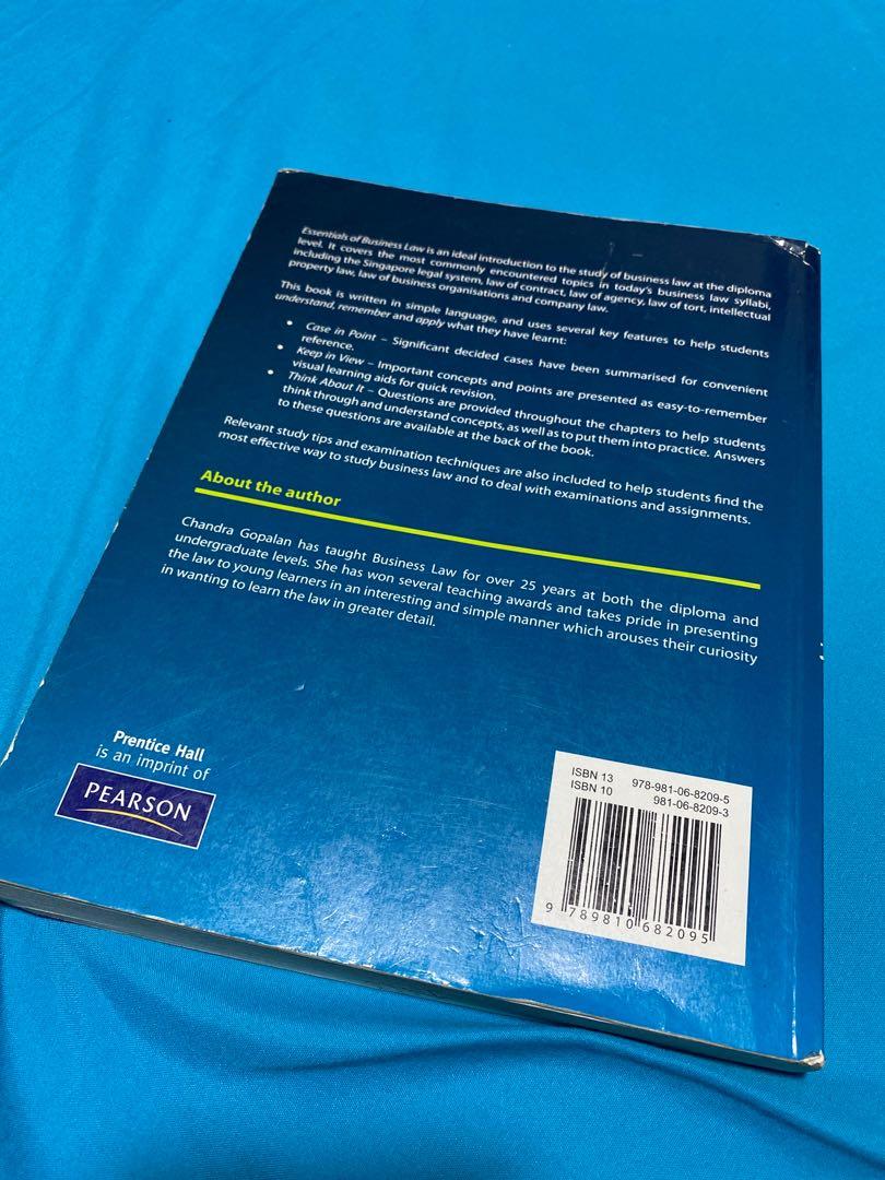 SUSS Essential of Business Law - Chandra Gopalan, Hobbies & Toys, Books ...