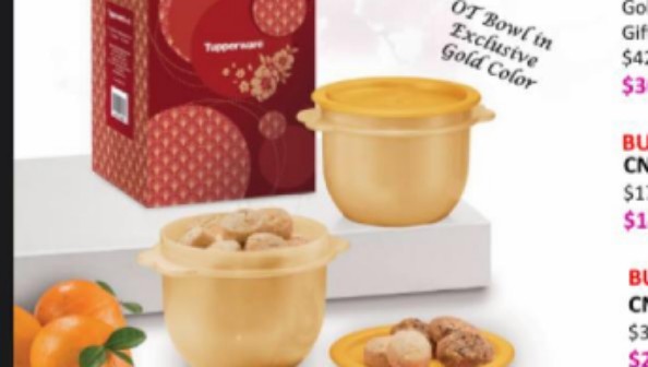 Golden tupperware container, Furniture & Home Living, Kitchenware ...