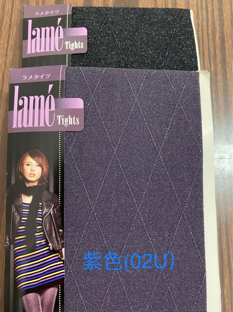 GUNZE Tuche X Color Lame Tights日本製閃閃菱格絲襪褲THH533K, 女裝, 手錶及配件, 襪褲襪 ...