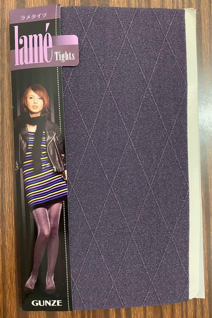 GUNZE Tuche X Color Lame Tights日本製閃閃菱格絲襪褲THH533K, 女裝, 手錶及配件, 襪褲襪 - Carousell