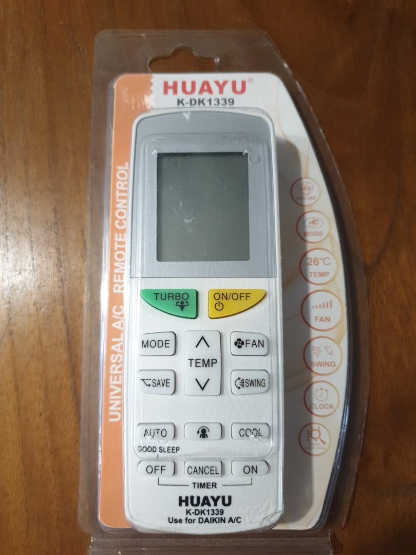 Huayu K-DK1339 Universal A/C Remote Control, TV & Home Appliances, Air Conditioners & Heating on ...