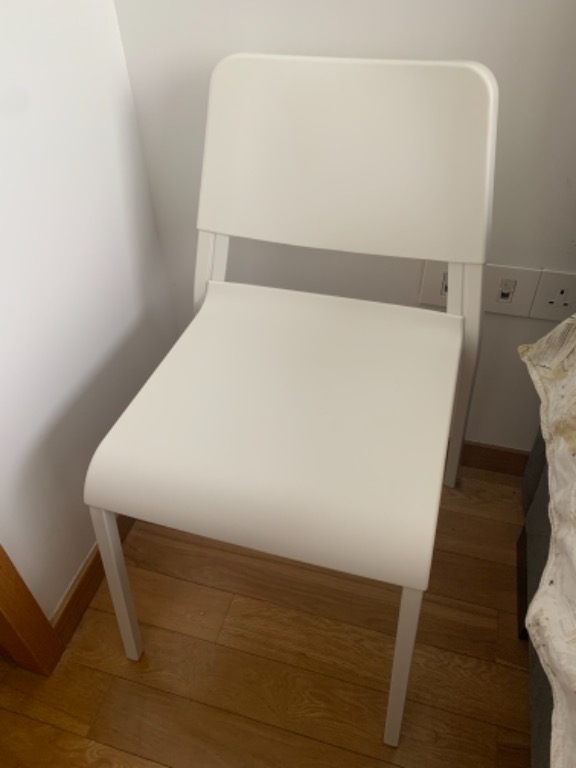 IKEA Teodores chair in white, Furniture & Home Living, Furniture ...
