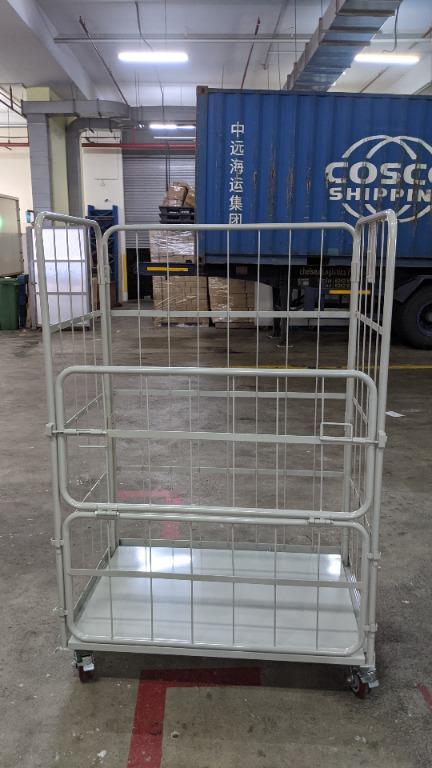 Large Mobile logistics cage trolley 110x80x170cm 500kg Load for parcel ...