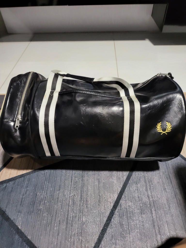 Leather Fred Perry duffel bag, Men's Fashion, Bags, Sling Bags on Carousell
