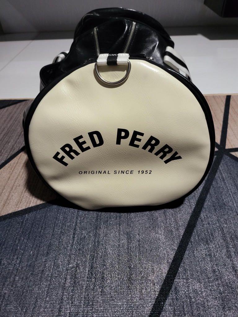 Leather Fred Perry duffel bag, Men's Fashion, Bags, Sling Bags on Carousell