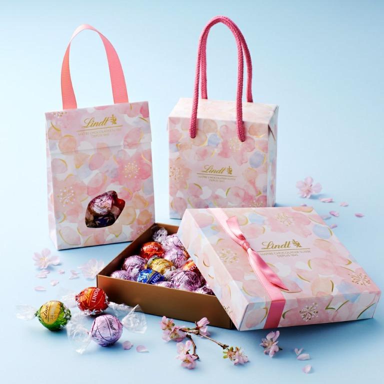 Lindt Lindor Sakura Japan Exclusive Collection Gift Bag (8 pieces ...