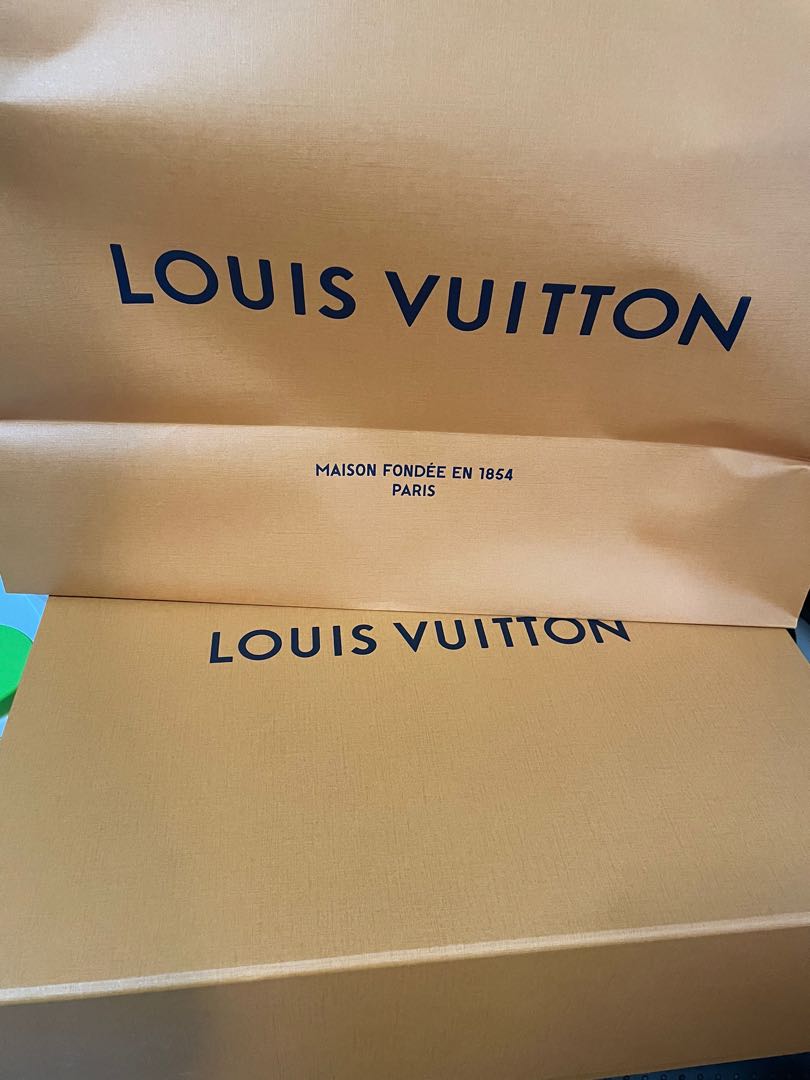 LV paper bag and box, Luxury, Bags & Wallets on Carousell