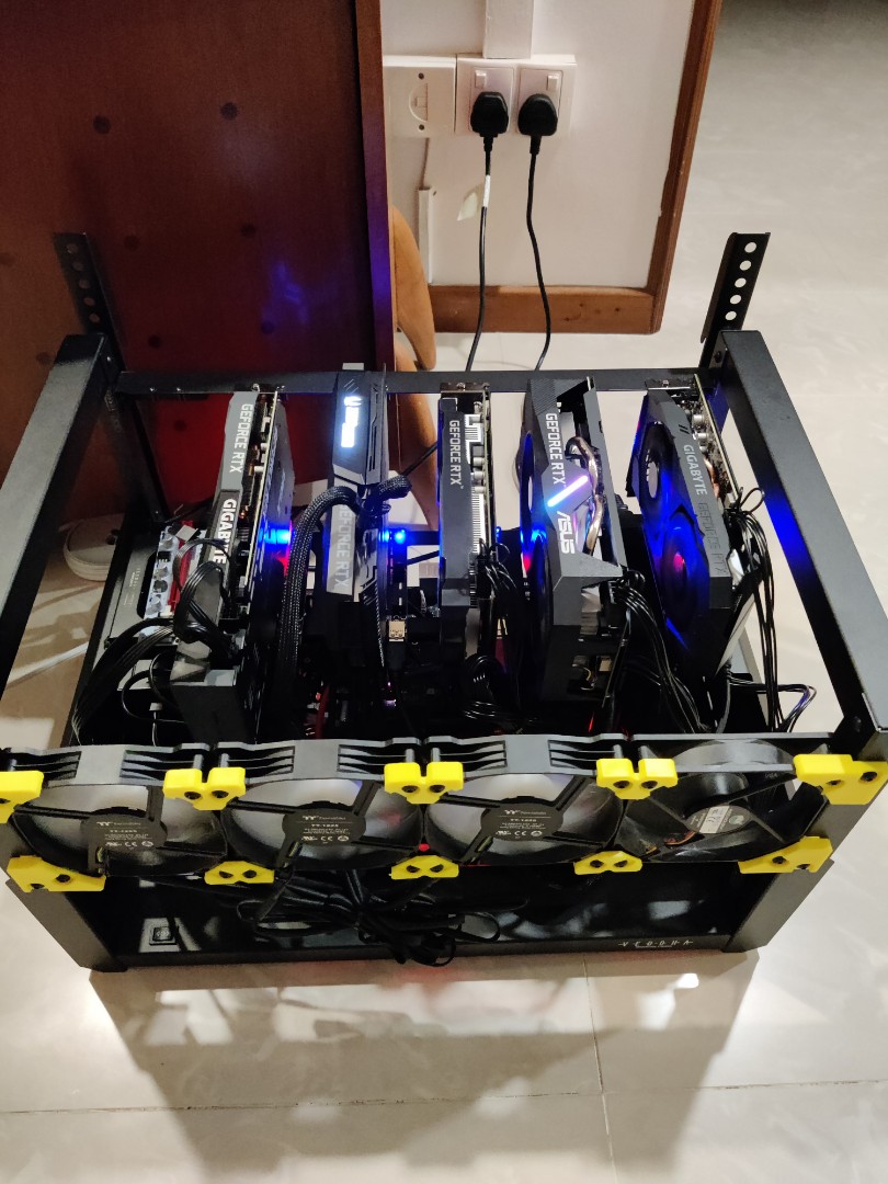 Mining Rig, RTX 3070, GTX 2060, RTX 3060, Computers & Tech, Parts ...