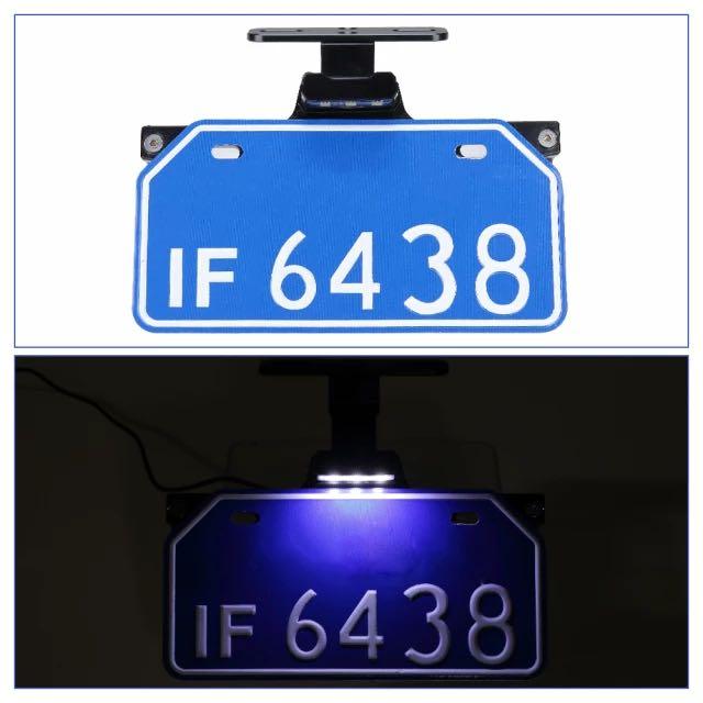 Motorcycle Number Plate Holder License Frame Covers With LED For ...