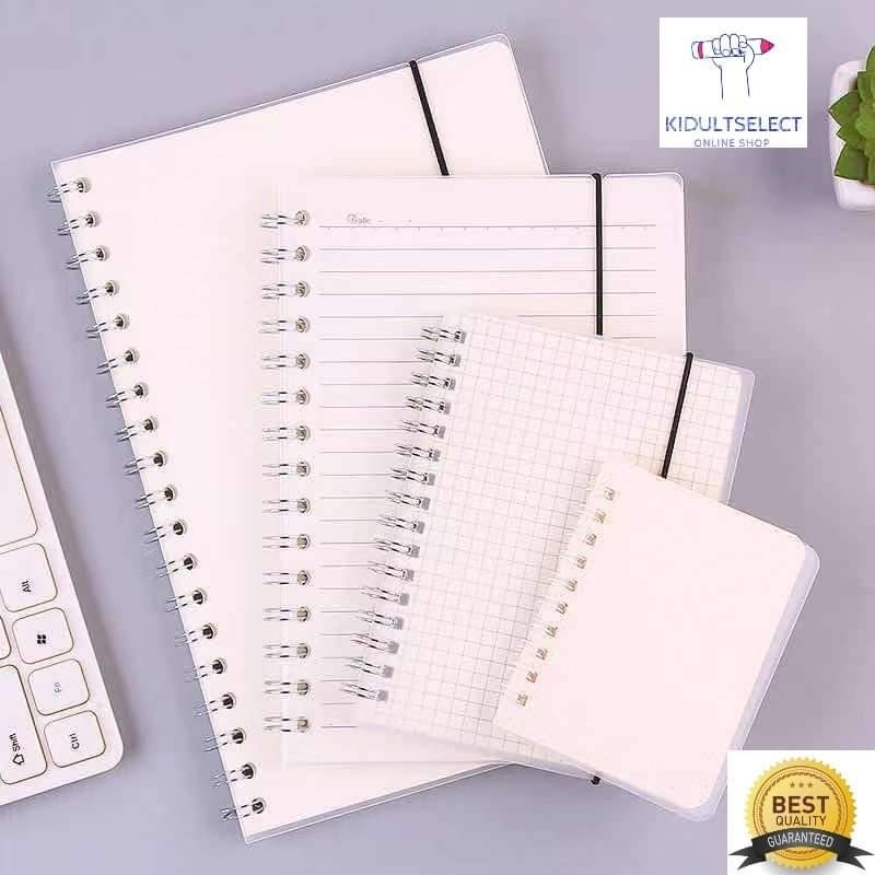 MUJI Design White Notebook Sketchbook A6, A5, B5 Size with Garter and ...