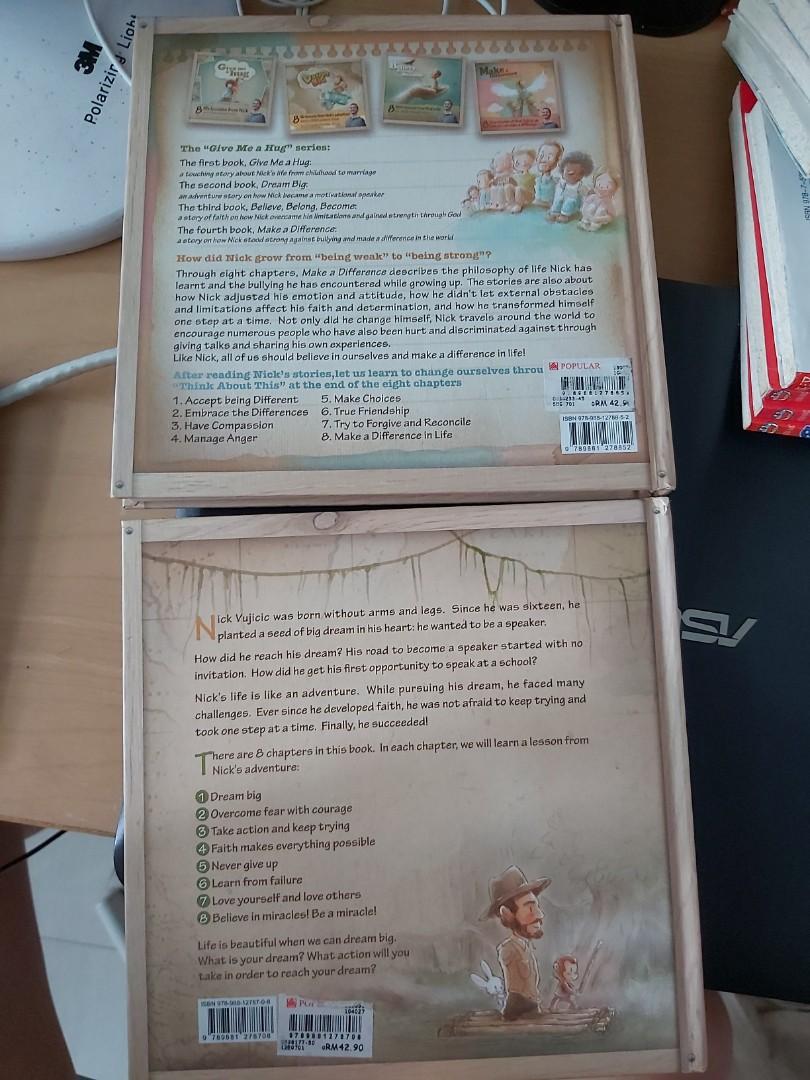 Nick Vujicic's "Make a difference" and "dream big" non-fiction books, Hobbies & Toys, Books ...