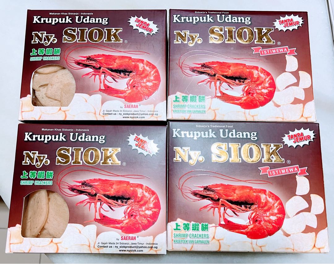 Ny Siok Krupuk Udang (Shrimp Crackers) - 400gm, Food & Drinks, Packaged ...