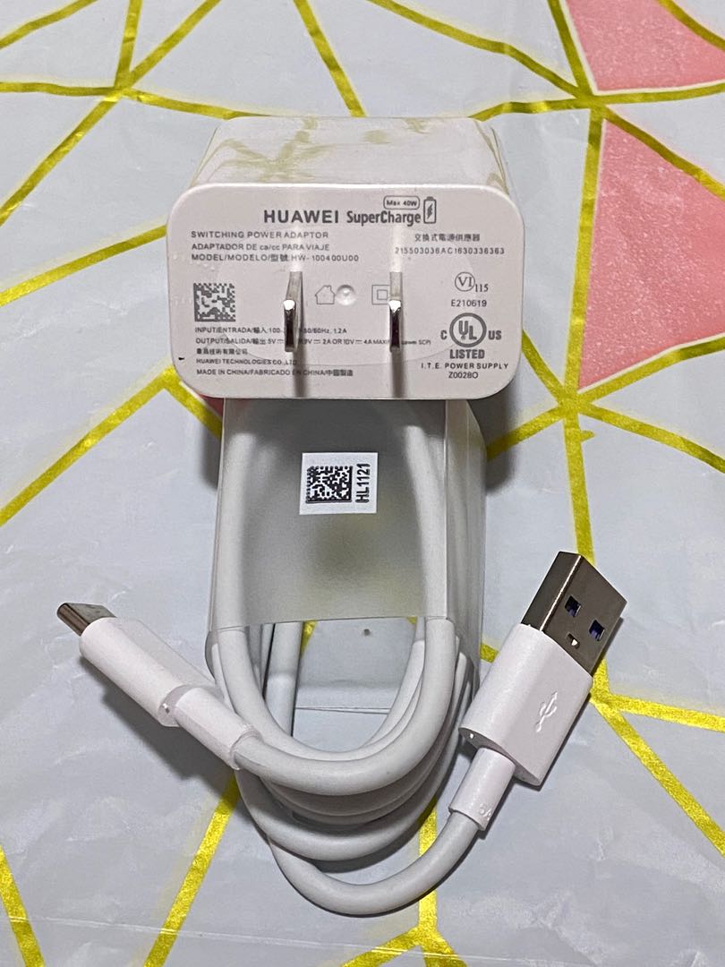 Original Huawei Charger Supercharge Adapter and Type C Cable, Mobile ...