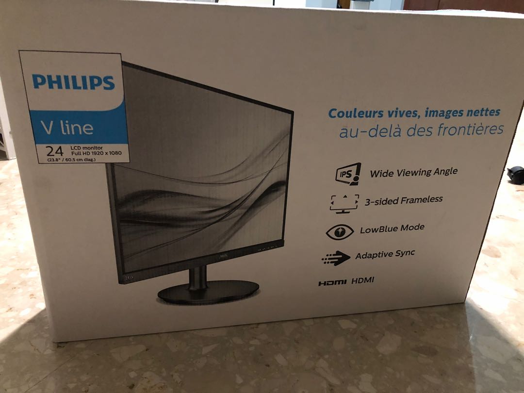 Philips V line 24inch LCD monitor 1920x1080, TV & Home Appliances, TV ...