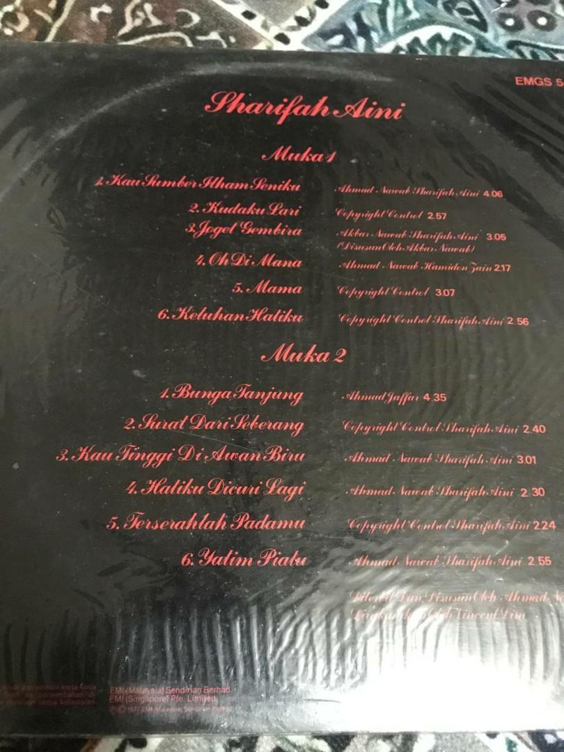 Piring Hitam (LP Melayu) Sharifah Aini, Hobbies & Toys, Music & Media, CDs & DVDs on Carousell