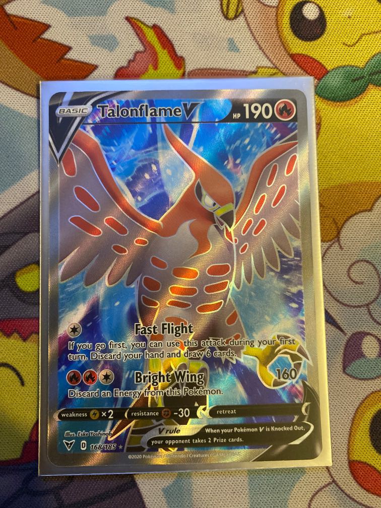 Pokemon talonflame v full art, Hobbies & Toys, Toys & Games on Carousell