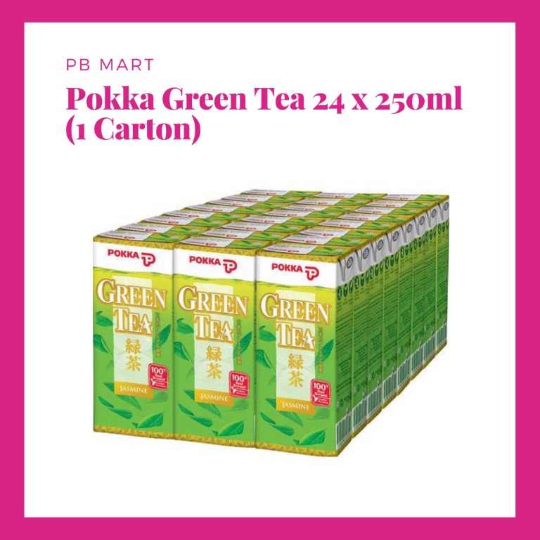 Pokka Green Tea Packet Drink (250ml x 24), Food & Drinks, Beverages on ...