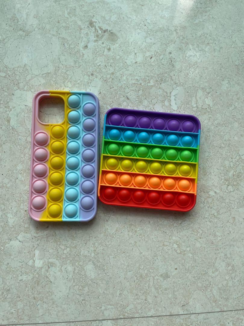 pop it fidget toy phonecase and rainbow pop it, Hobbies & Toys, Toys ...