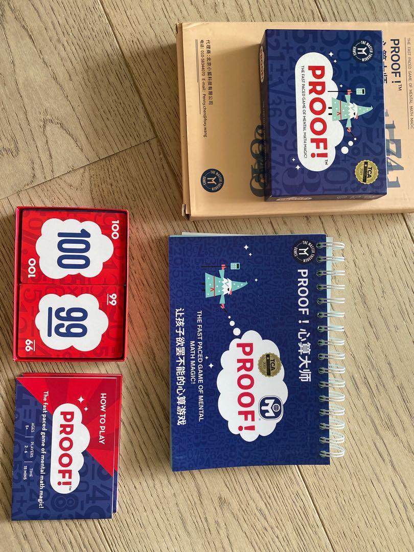 Proof - fast paced mental math game with extra challenge booklet ...