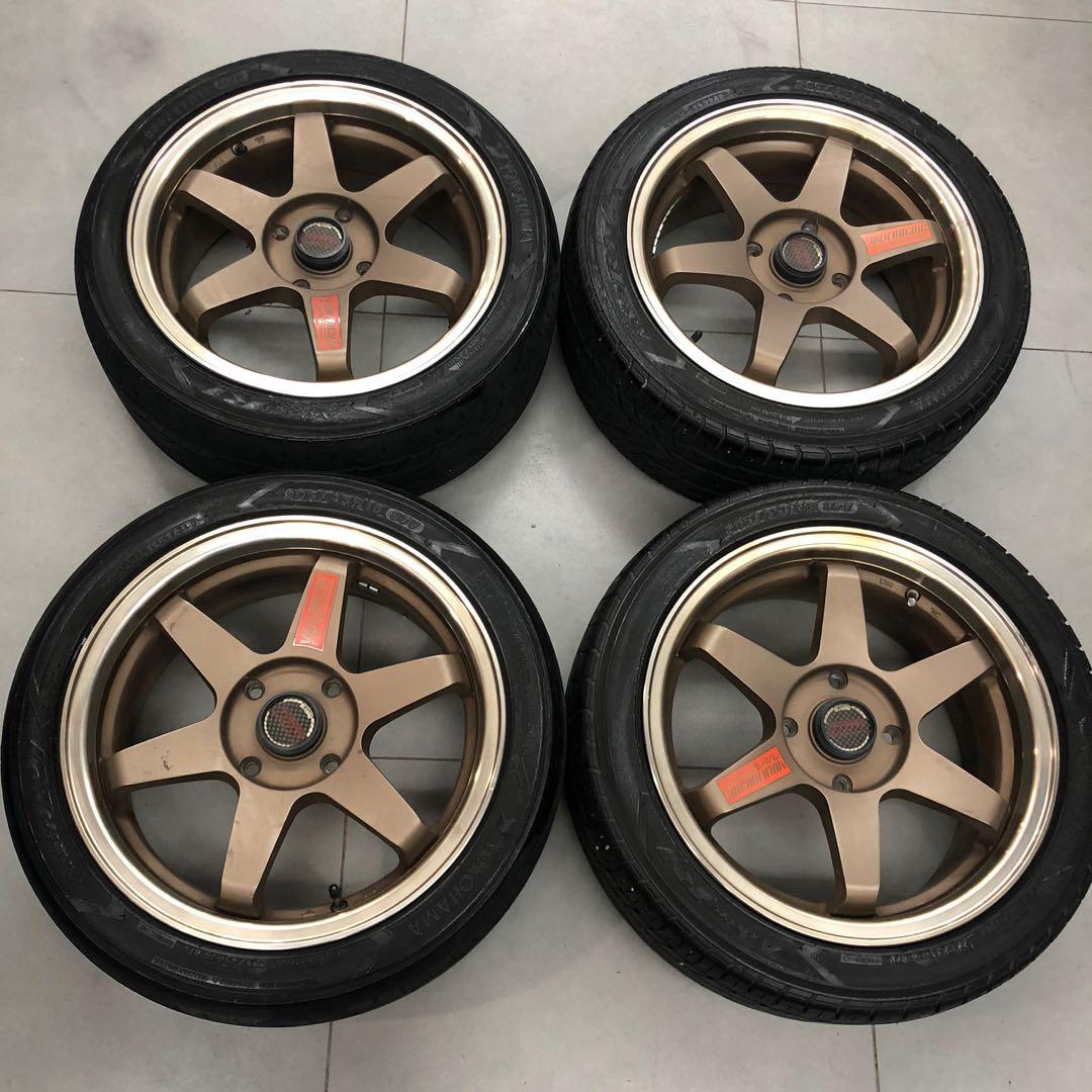 Rim TE37 SL 16 7JJ PCD114, Auto Accessories on Carousell