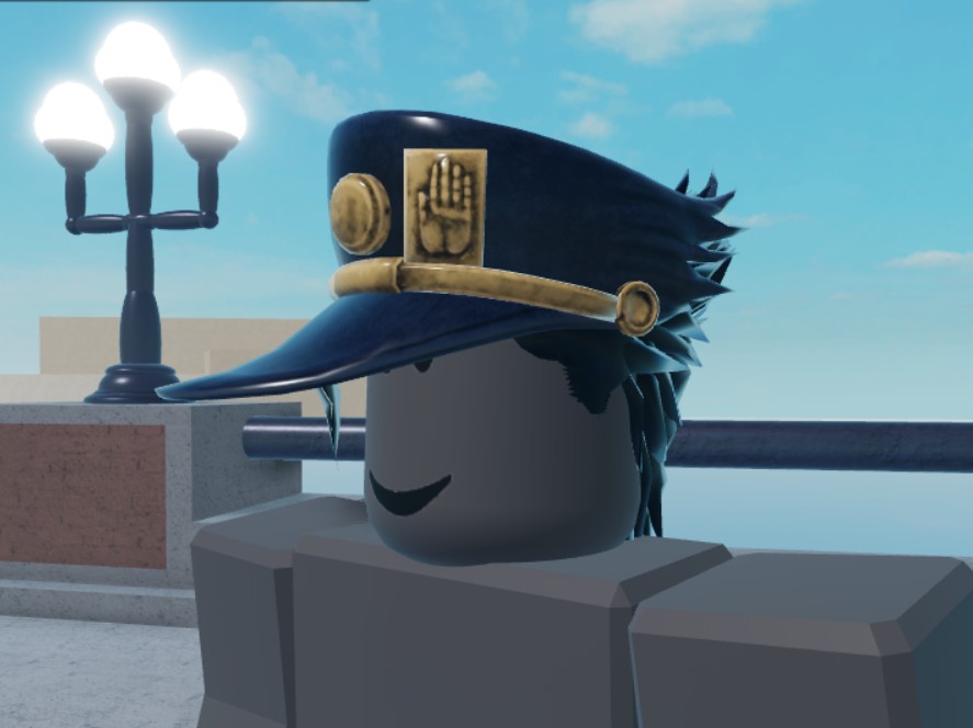 Roblox YBA Joe v1 Jotaro's Part 3 Hat (2.0) Costemic Hair, 興趣及遊戲, 玩具 ...