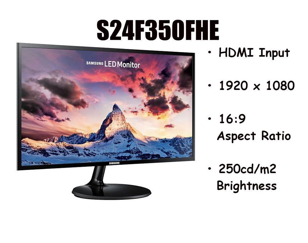 Samsung 24" LED Monitor S24F350FHE | Super Slim Design, Computers ...