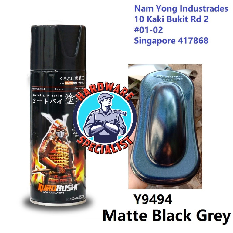 Samurai Paint Yamaha Matte Black Grey Y9494 Spray Paint 400ml ...