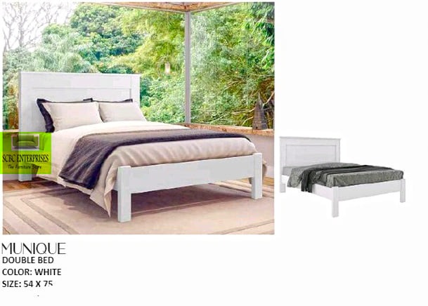 SCBC Wooden Bed DR-Munique 54", Furniture & Home Living, Furniture, Bed ...