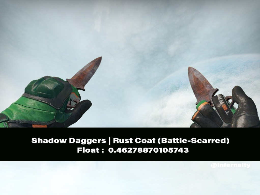 Shadow Daggers Rust Coat BS CSGO SKINS KNIVES, Video Gaming, Gaming ...
