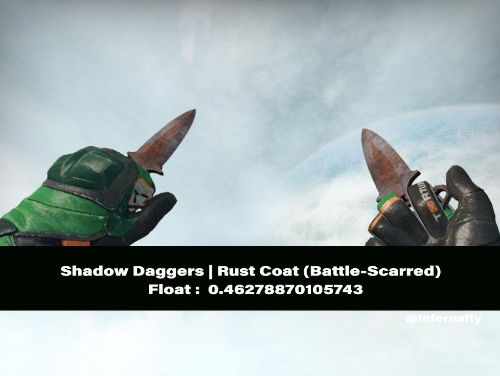 Shadow Daggers Rust Coat BS CSGO SKINS KNIVES, Video Gaming, Gaming ...