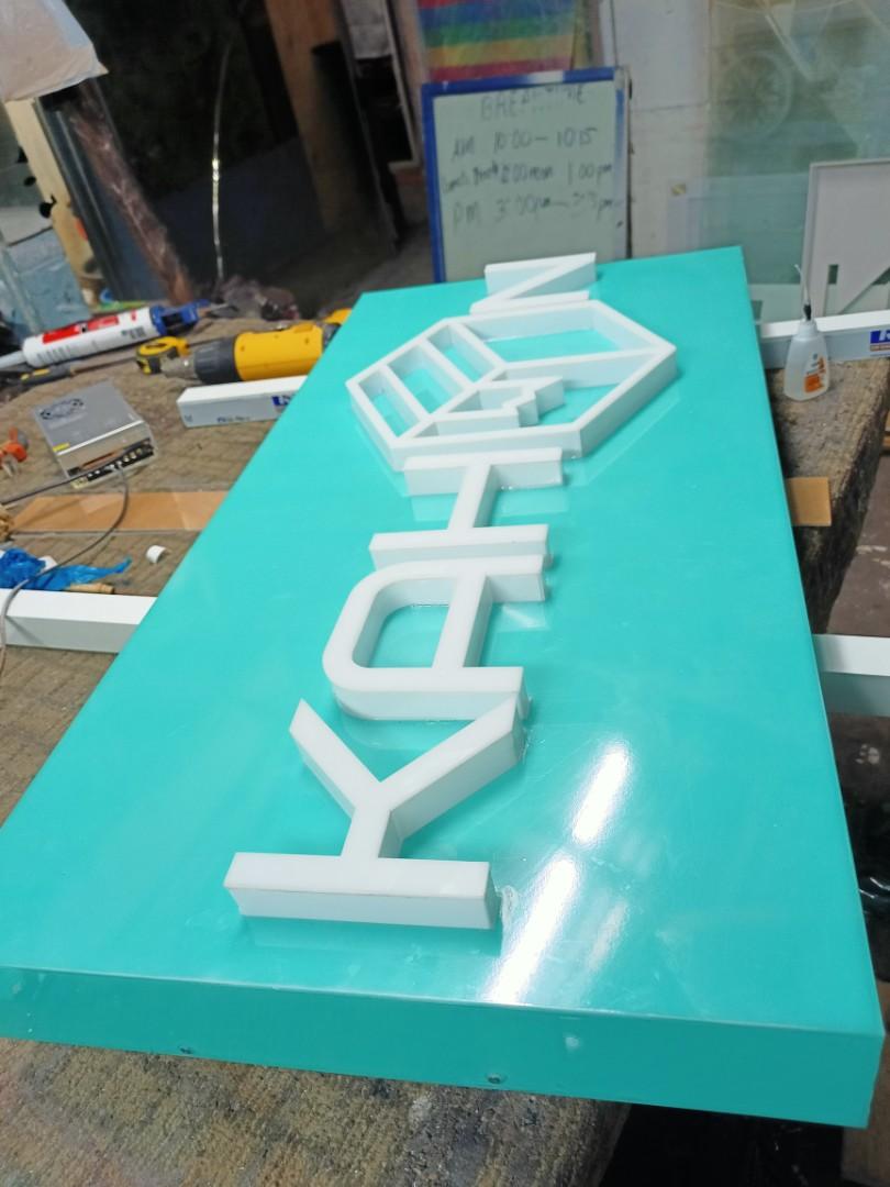 Signage acrylic build up install quezon city, Furniture & Home Living ...