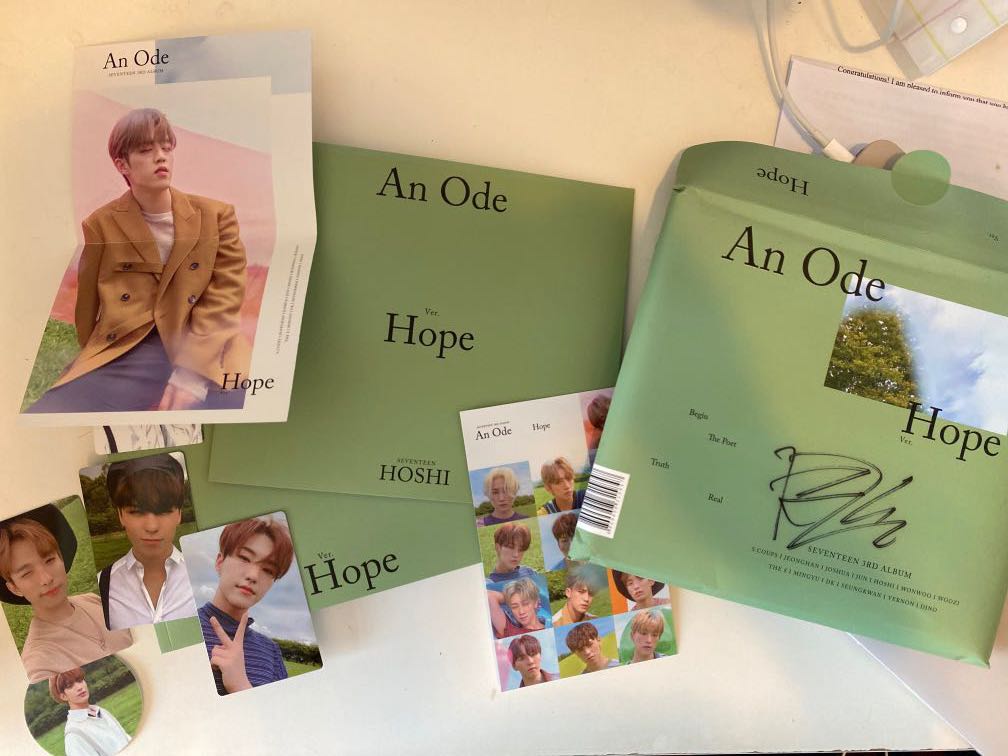 SIGNED Seventeen An Ode Album Hope ver., Everything Else on Carousell