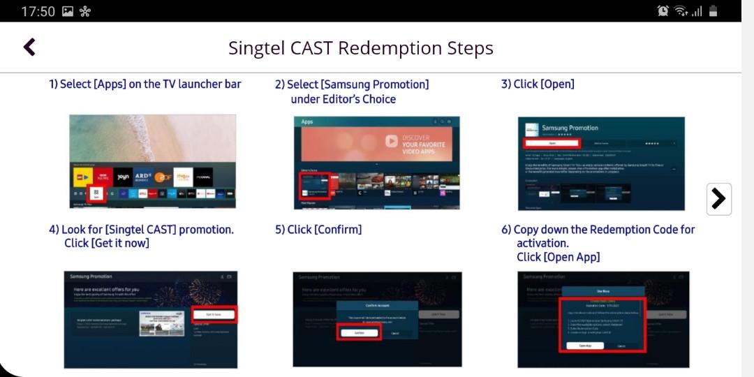 Singtel CAST redemption code, Tickets & Vouchers, Vouchers on Carousell