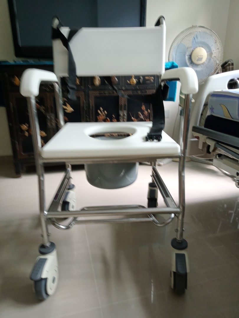 Stainless Steel Deluxe Commode, Health & Nutrition, Assistive ...