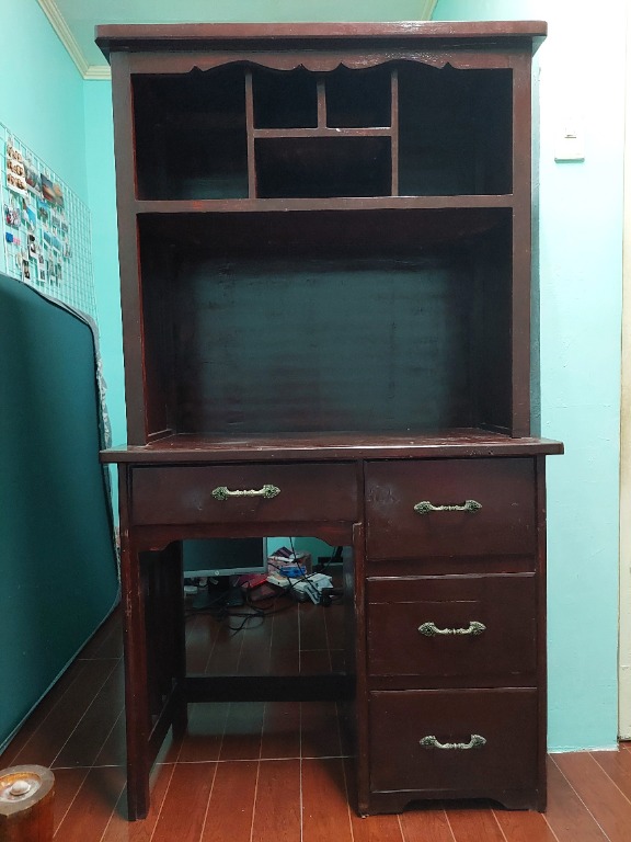 Study table with Cabinet, Furniture & Home Living, Furniture, Shelves ...