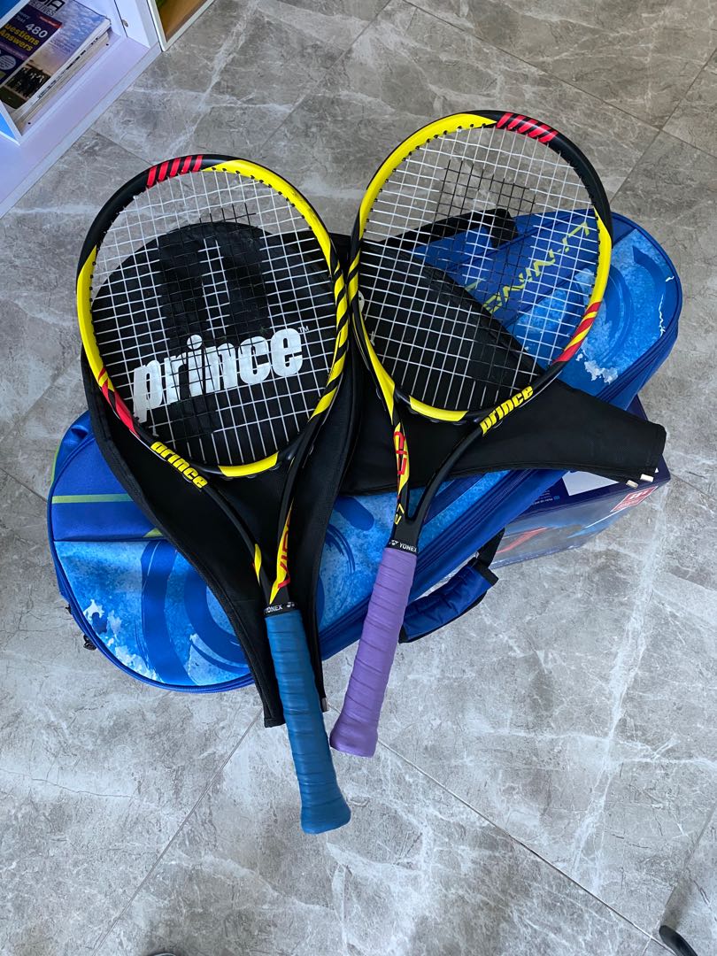 2 Tennis Rackets with Li-ning Bag and 5 tennis balls, Sports Equipment ...