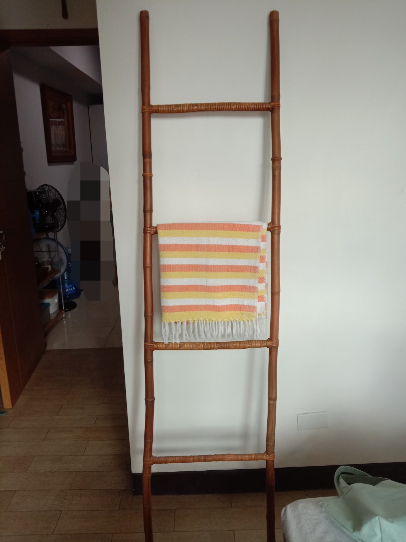 Towel Rack Native Ladder Wooden Kawayan Holder, Furniture & Home Living ...