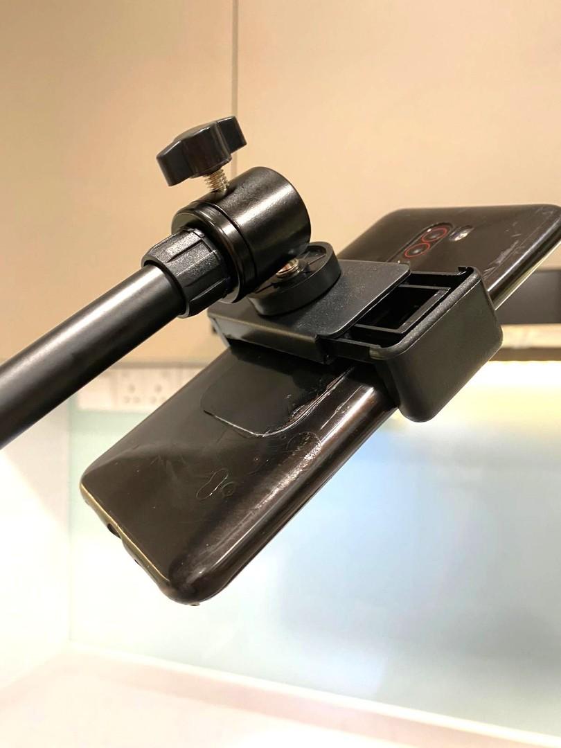 Tripod for handphone and camera with boom arm c stand with extended arm ...