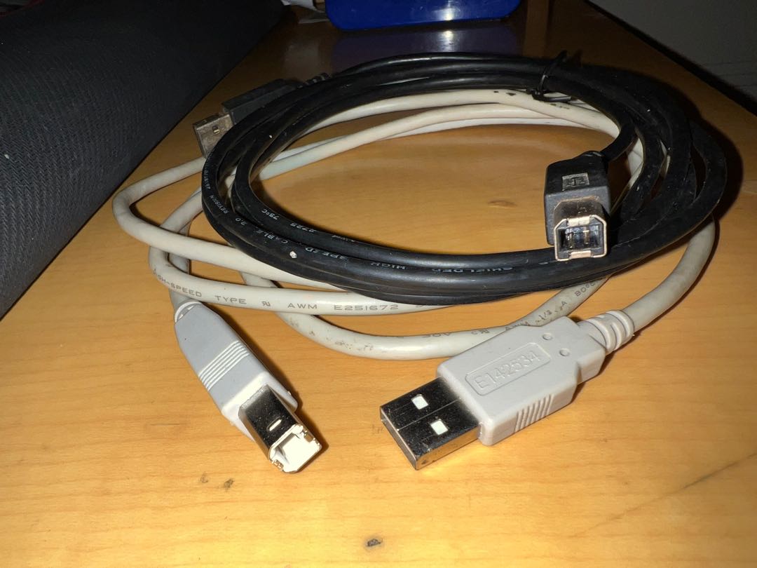 USB TYPE-B 2.0 cable 影印機 打印機 外置硬碟盒 USB連接線, 電腦＆科技, 手提電腦 - Carousell