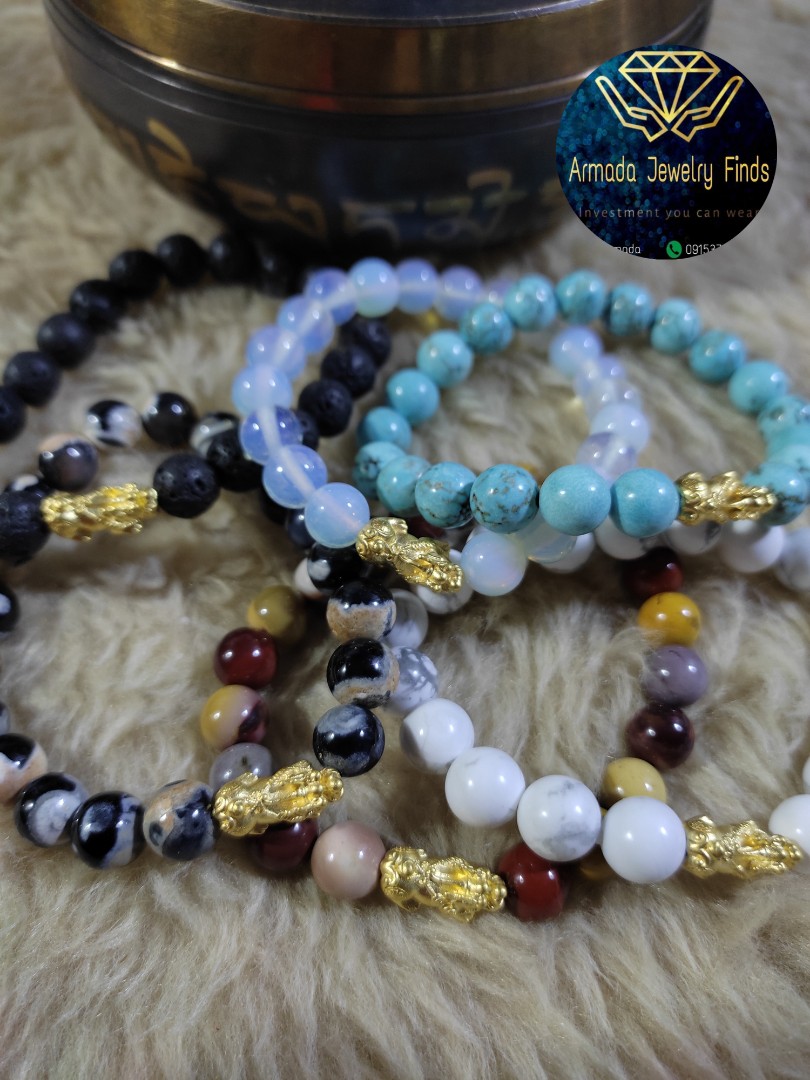 24K money catcher piyao in gemstones, Women's Fashion, Jewelry ...