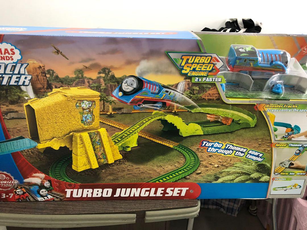 湯瑪士馬雅叢林探險軌道拼砌組電動 Thomas & Friends TURBO jungle, 興趣及遊戲, 玩具 & 遊戲類 - Carousell